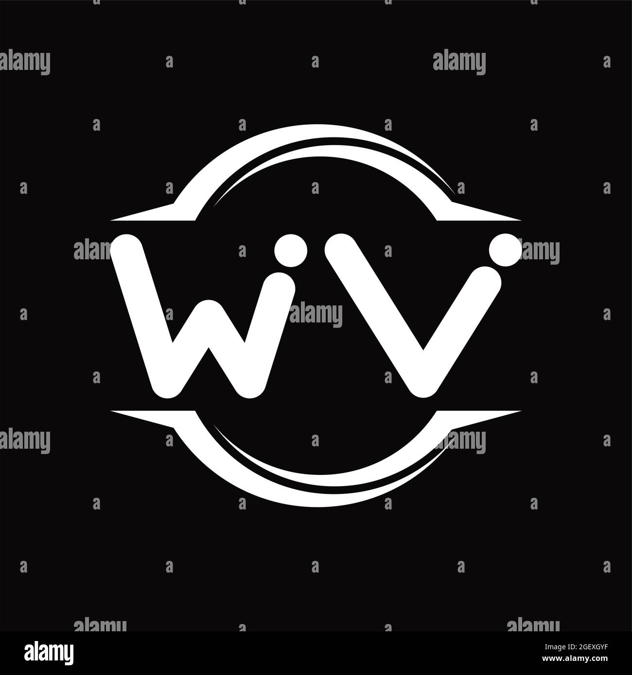 Wv minimal logo hi-res stock photography and images - Alamy