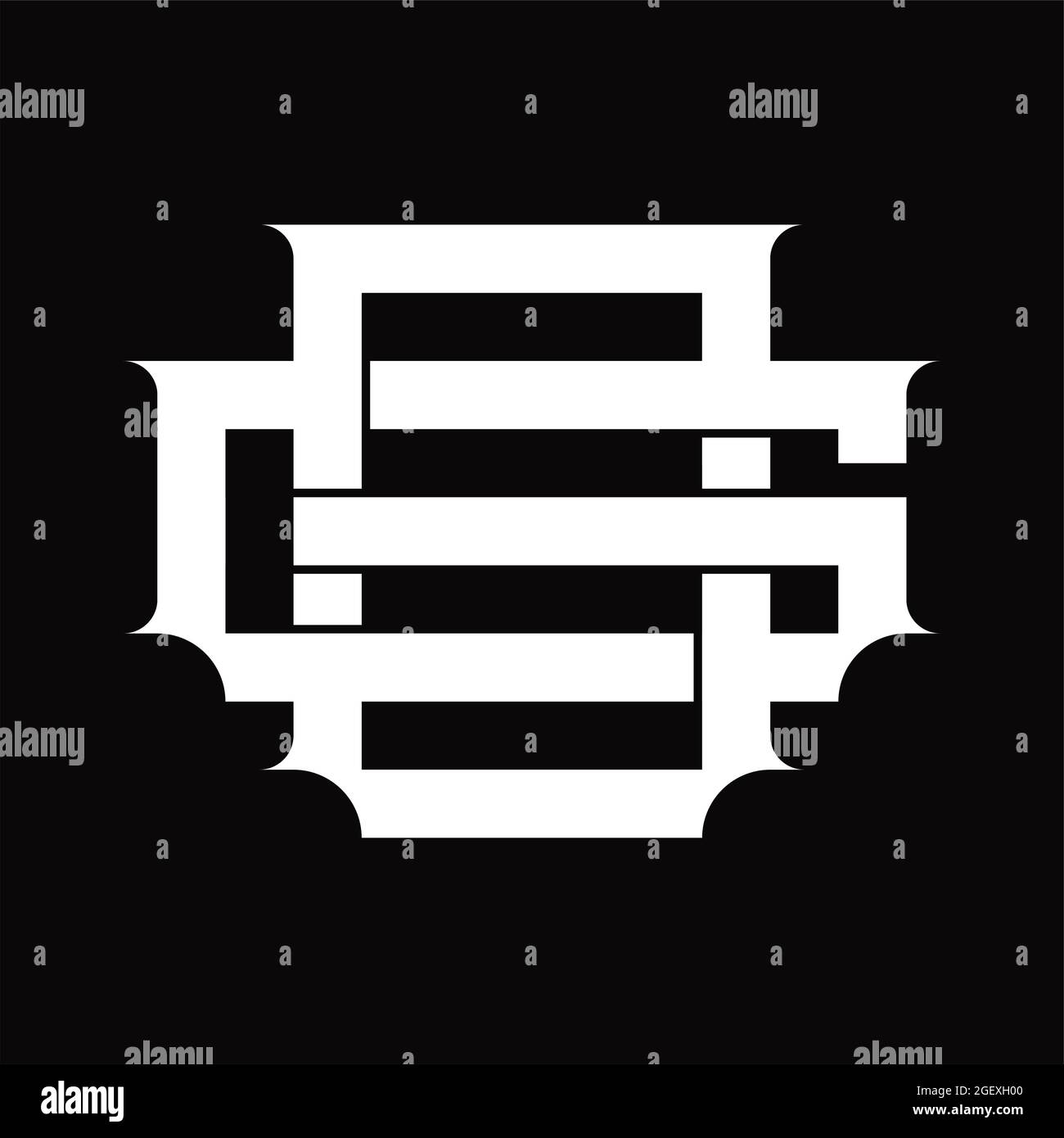 GO Logo monogram with circle rounded slice shape blackground design ...