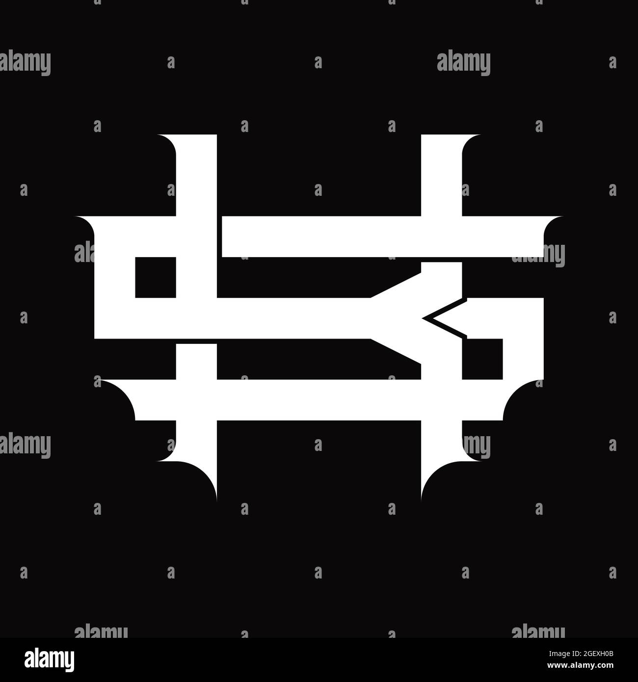 SK Logo monogram with circle rounded slice shape blackground design ...