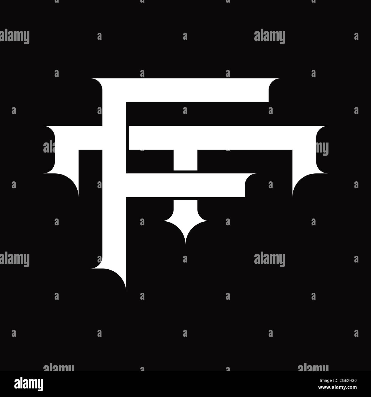 TF Logo monogram with circle rounded slice shape blackground design ...