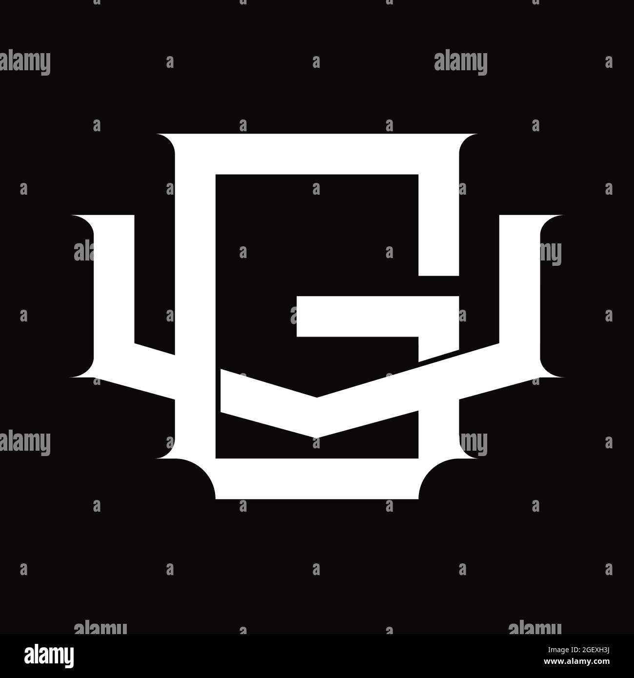 VG Logo monogram with circle rounded slice shape blackground design ...