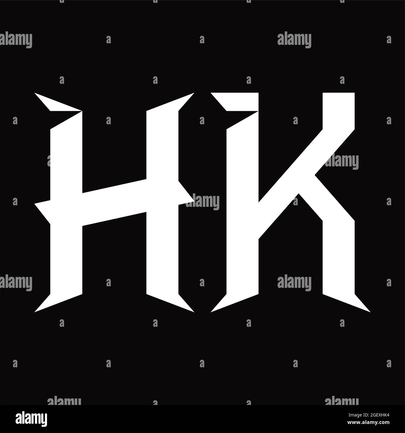Hk initials logo Stock Vector Images - Alamy