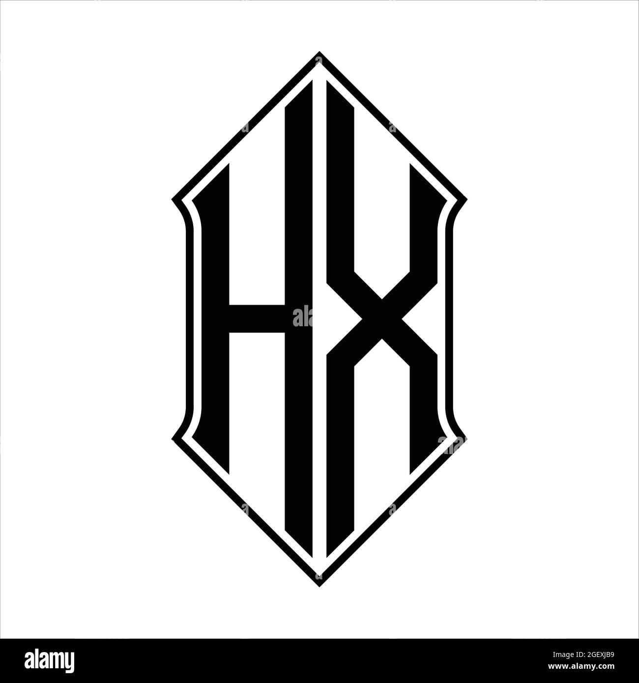 Letter hx vector vectors hi-res stock photography and images - Alamy