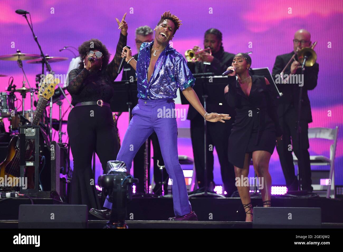 New York, NY, USA. 21st Aug, 2021. Jon Batiste, on stage in attendance ...