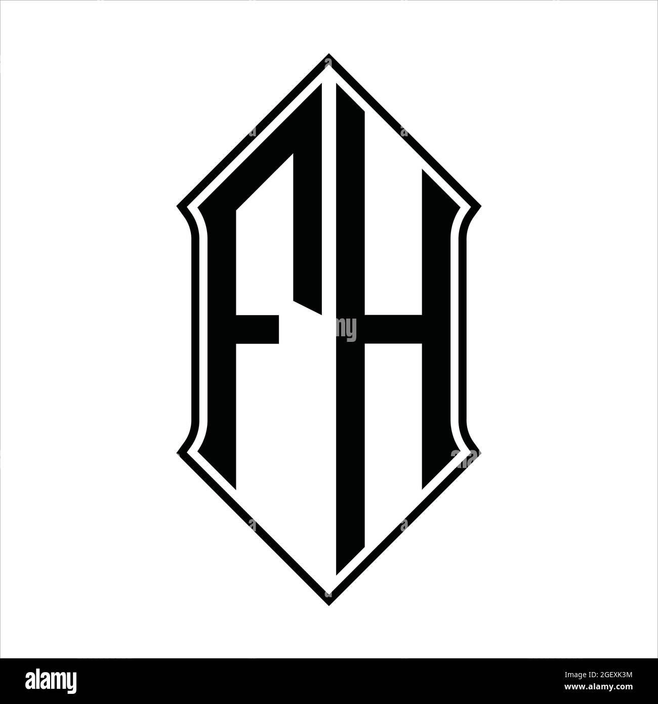 Fh initials logo hi-res stock photography and images - Alamy