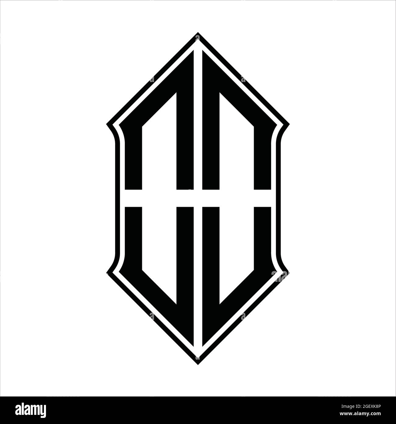 OO Logo monogram with shieldshape and black outline design template ...