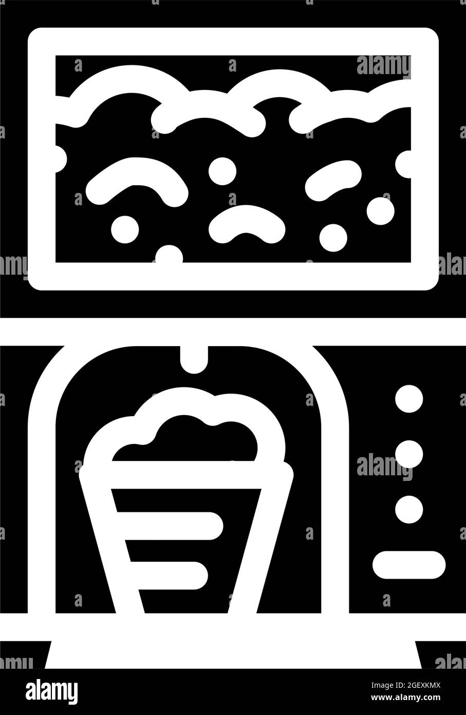 pop corn machine glyph icon vector illustration Stock Vector Image ...
