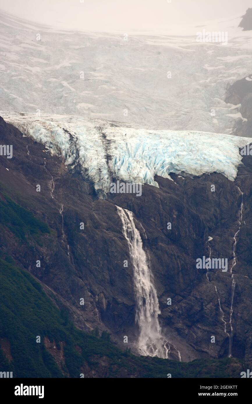 Davidson glacier falls, Haines, Alaska Stock Photo - Alamy