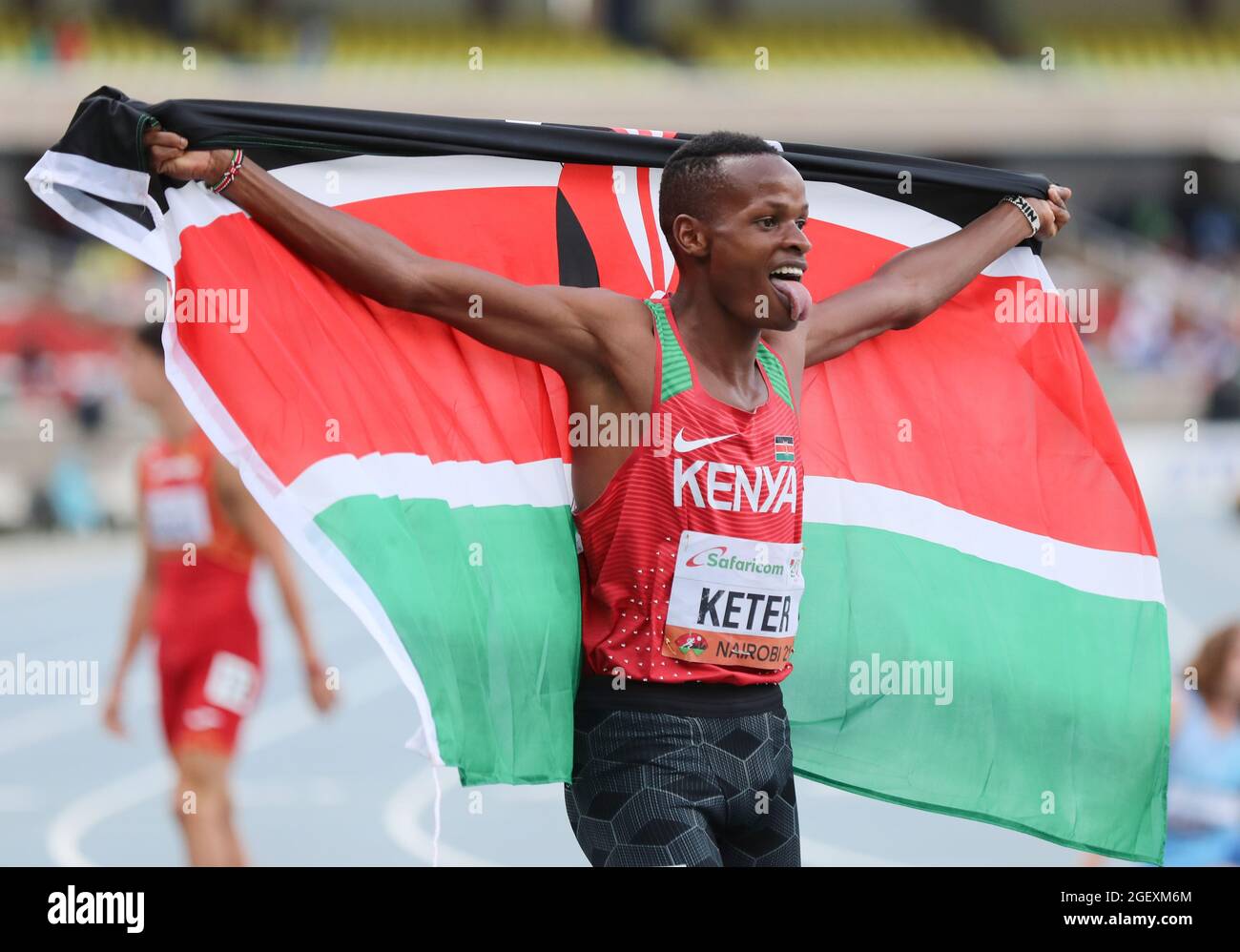 Nairobi, Kenya. 21st Aug, 2021. Vincent Kibet Keter of Kenya celebrates ...