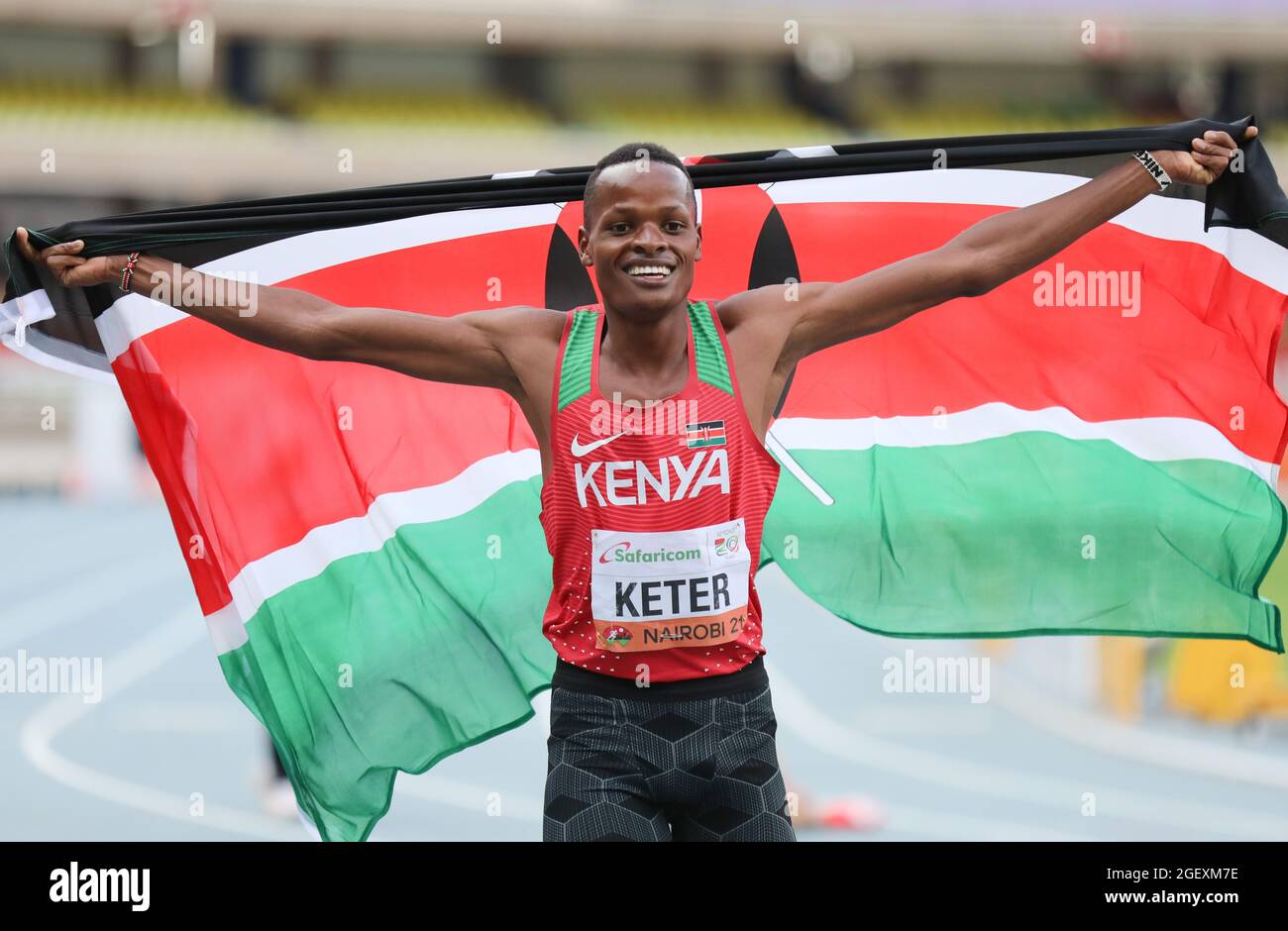 Nairobi, Kenya. 21st Aug, 2021. Vincent Kibet Keter of Kenya celebrates ...