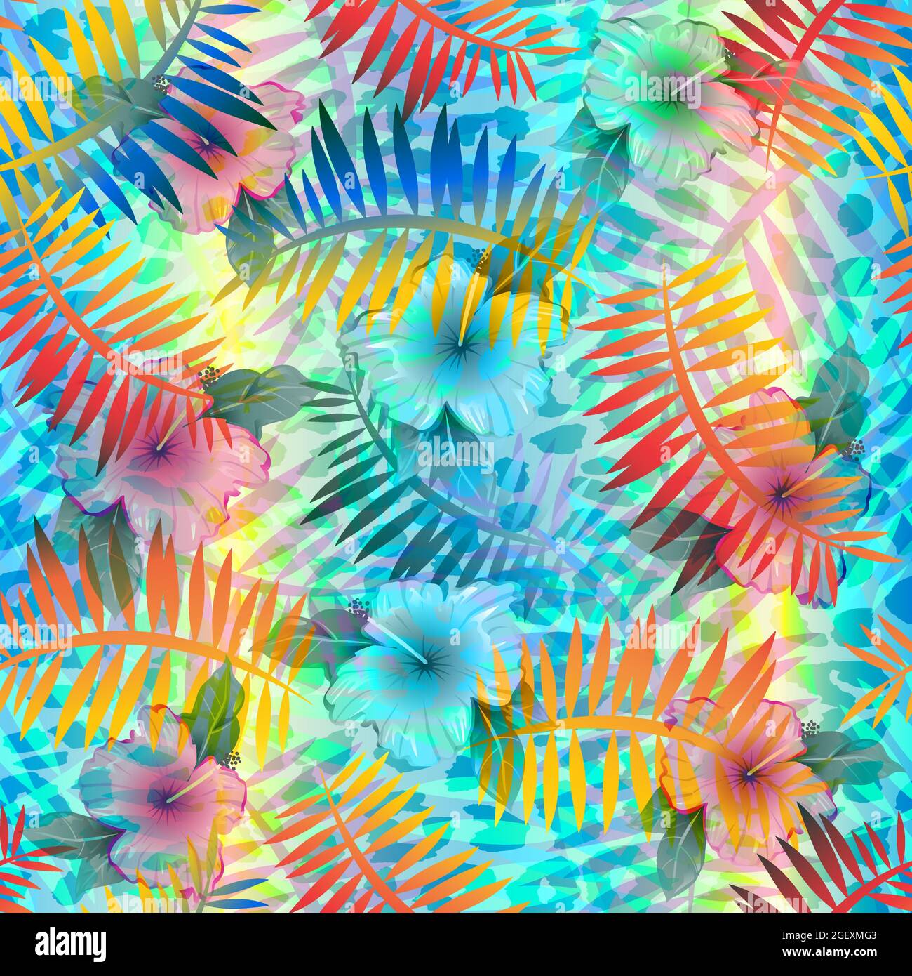 Monstera tropical leaf vector illustration. Summer print. Vector banner ...