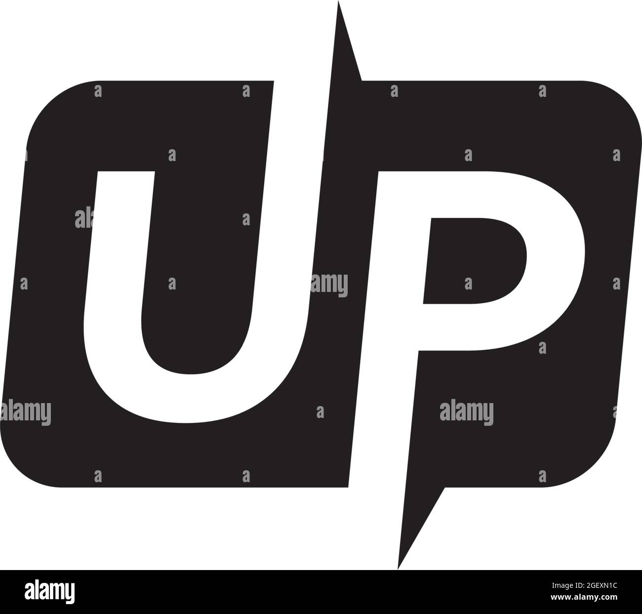 Up text logo design template Stock Vector Image & Art - Alamy