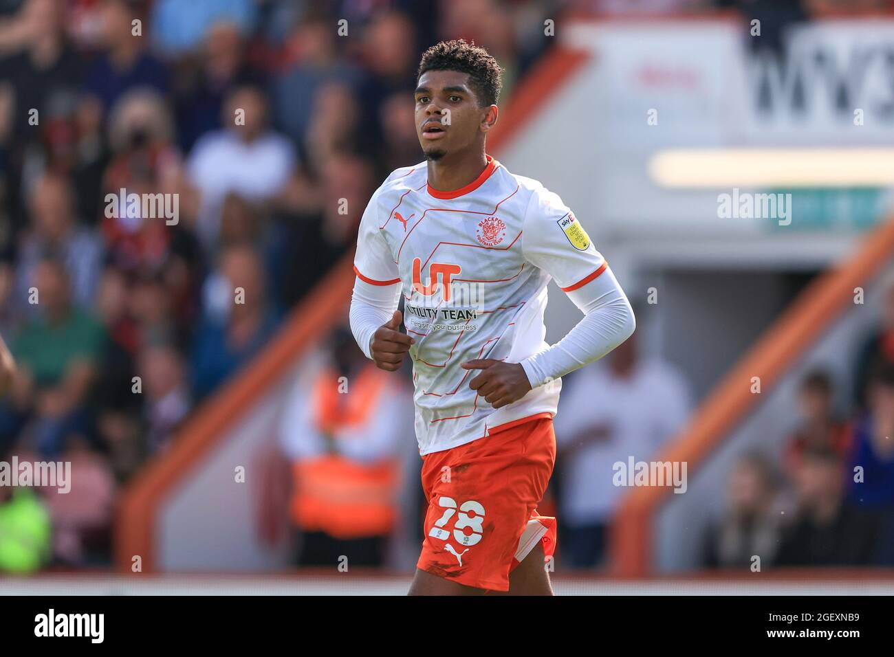 Tyreece John-Jules #28 of Blackpool during the game Stock Photo - Alamy