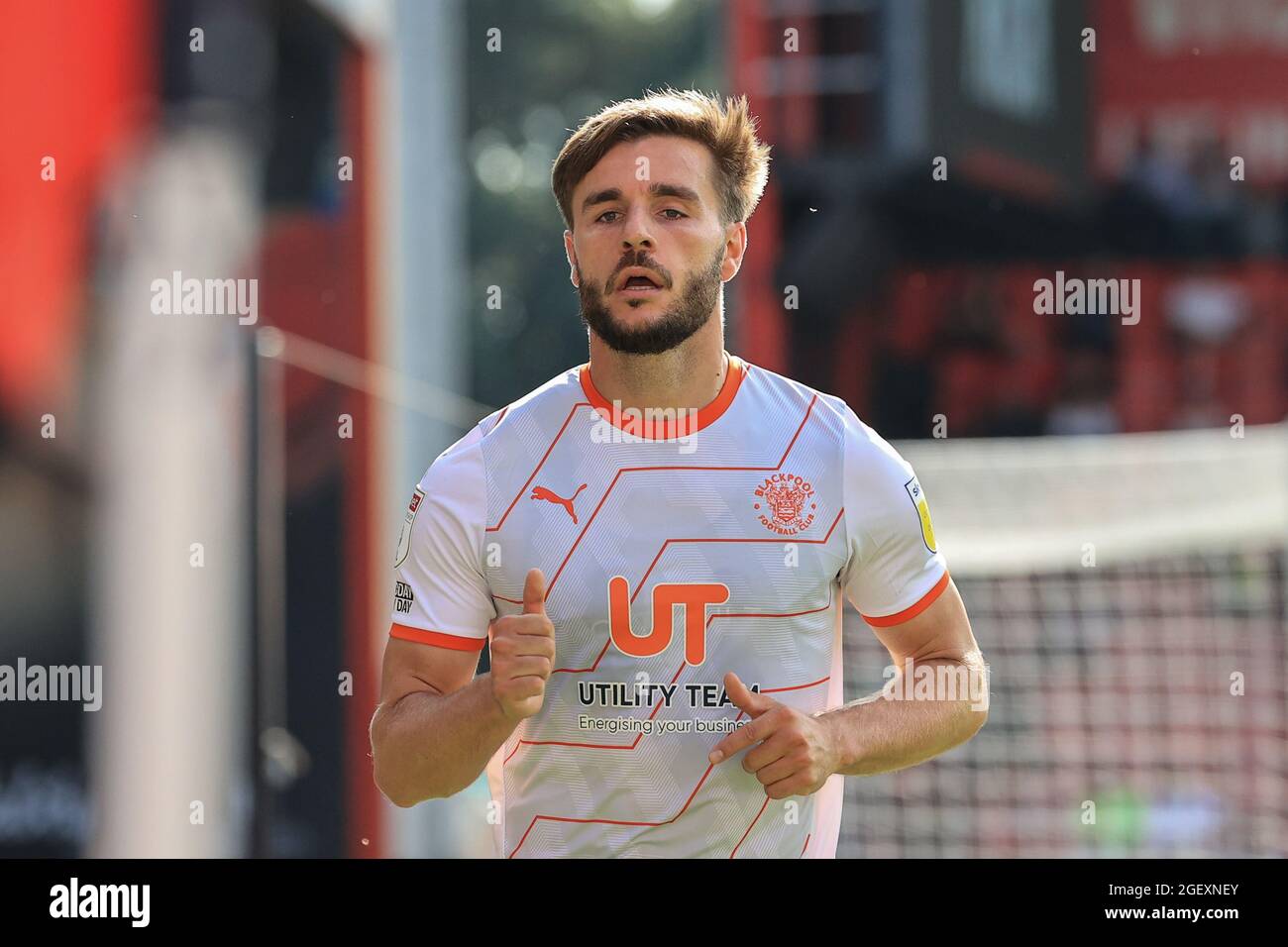 Luke Garbutt #29 of Blackpool during the game Stock Photo - Alamy