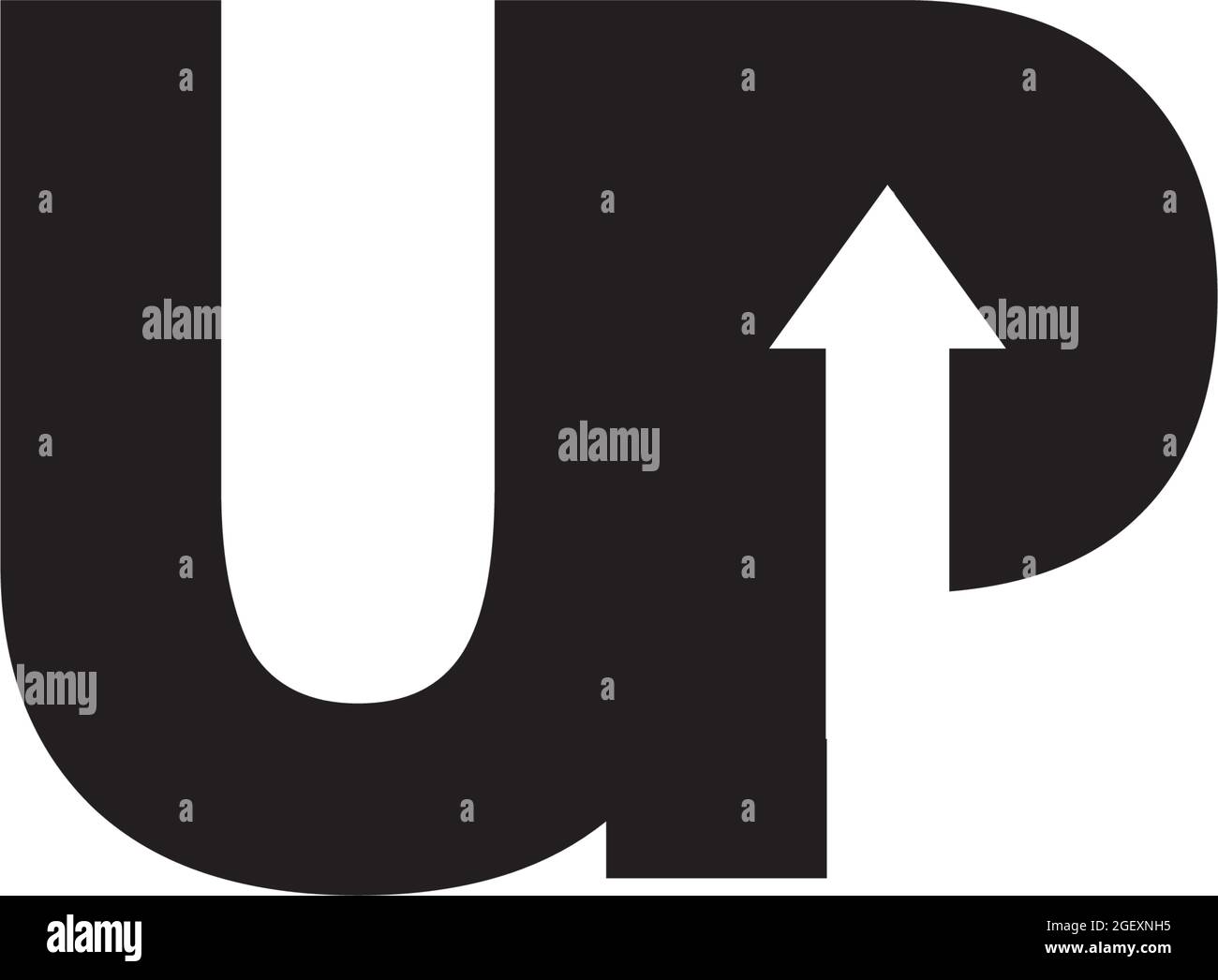 Up text logo design template Stock Vector Image & Art - Alamy