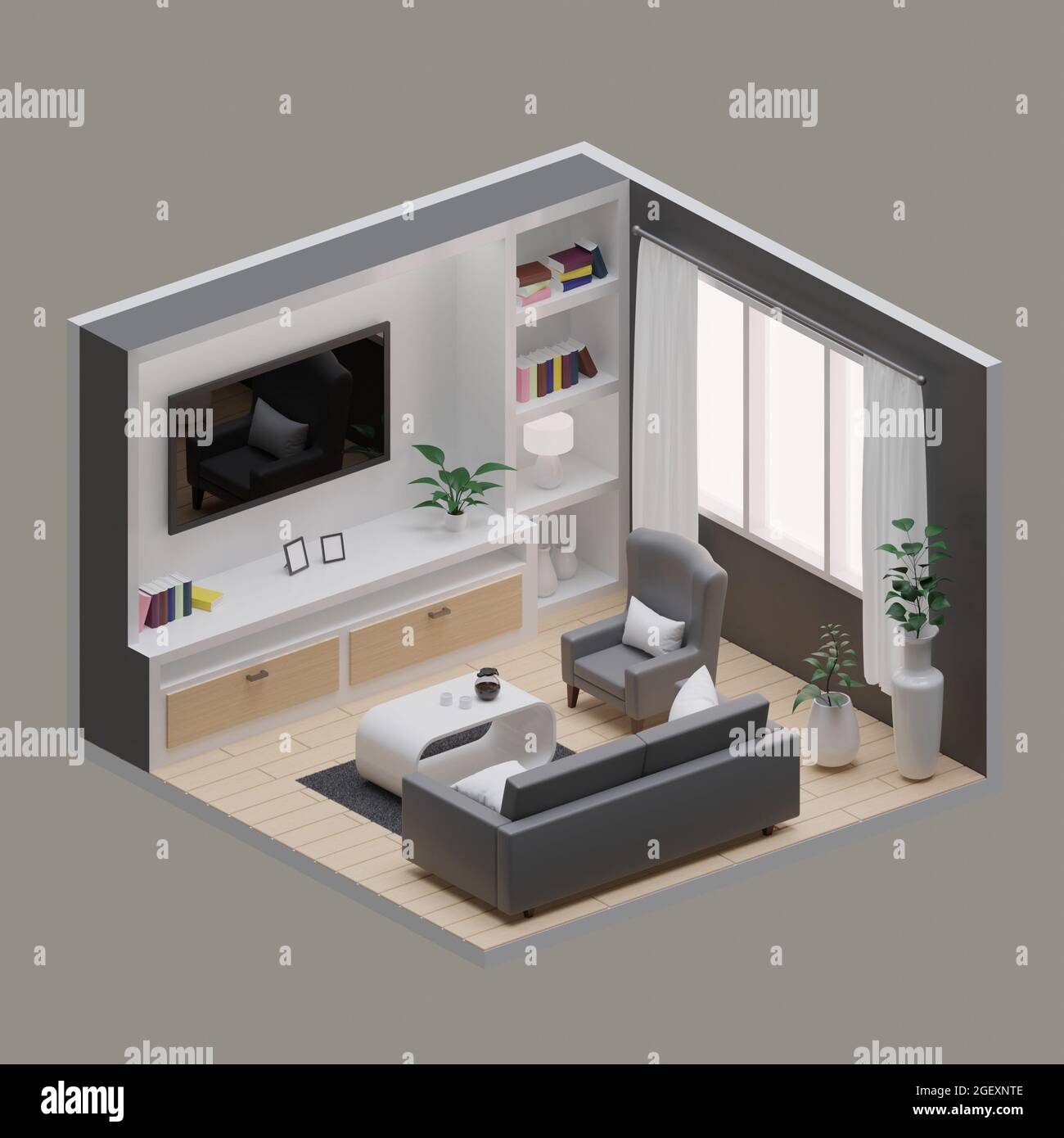 Isometric room architecture hi-res stock photography and images - Alamy