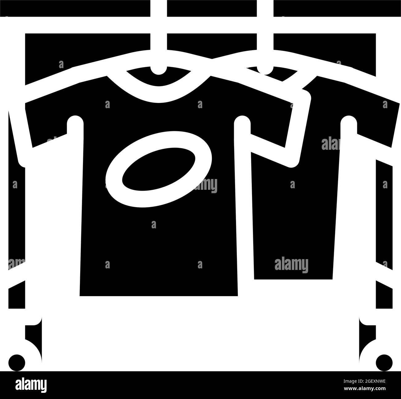 wardrobe with clothes for actor glyph icon vector illustration Stock ...