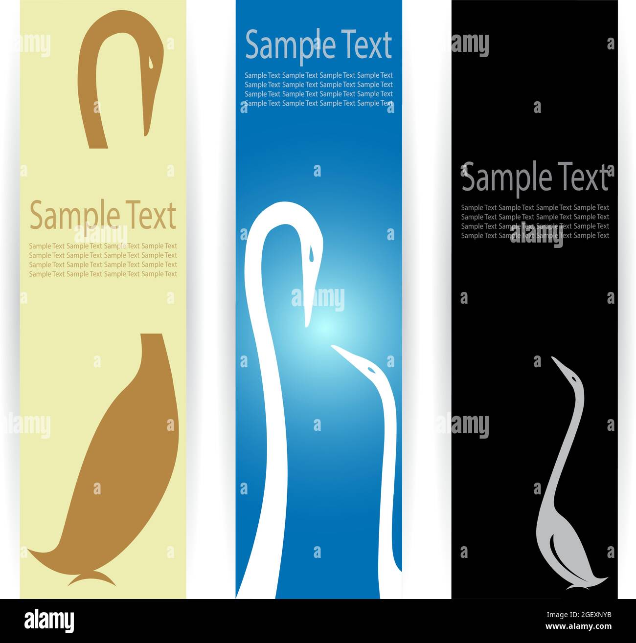 Vector image of a goose banners. Easy editable layered vector ...