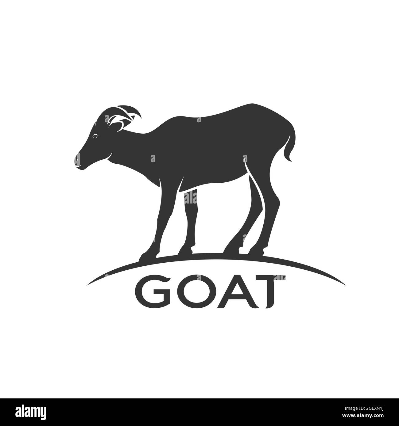 Vector of a goats mountain on white background. Wild Animals. Easy ...