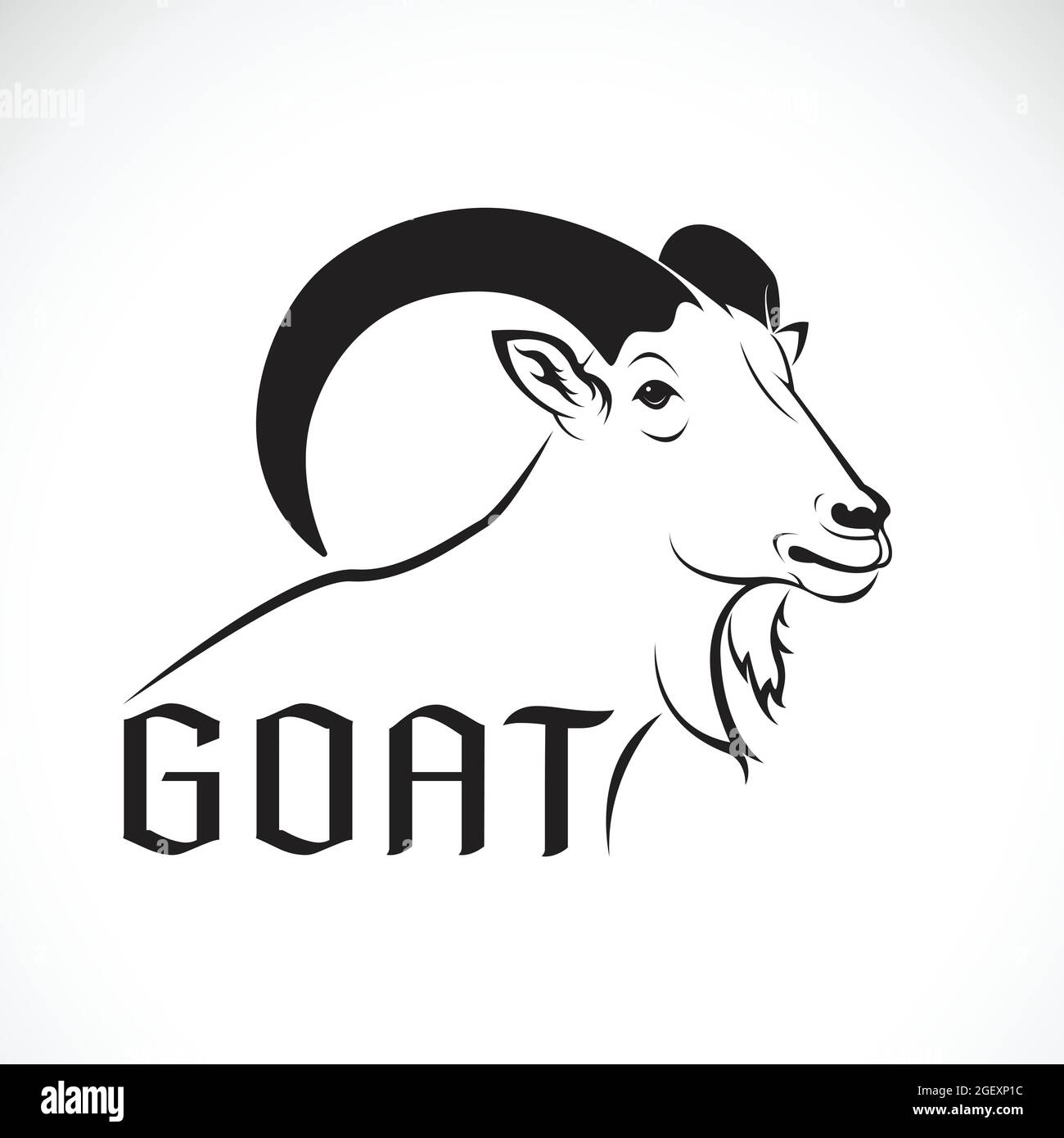 Vector of a goat design on a white background. Wild Animals. Easy ...