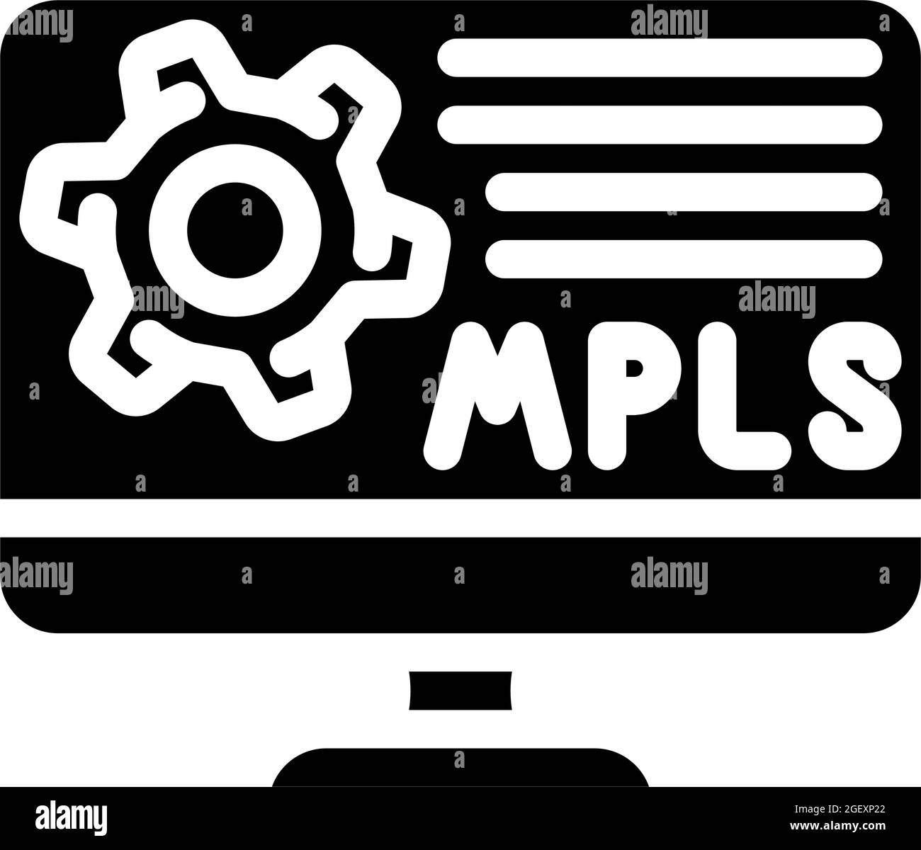 mpls protocol glyph icon vector illustration Stock Vector Image & Art ...