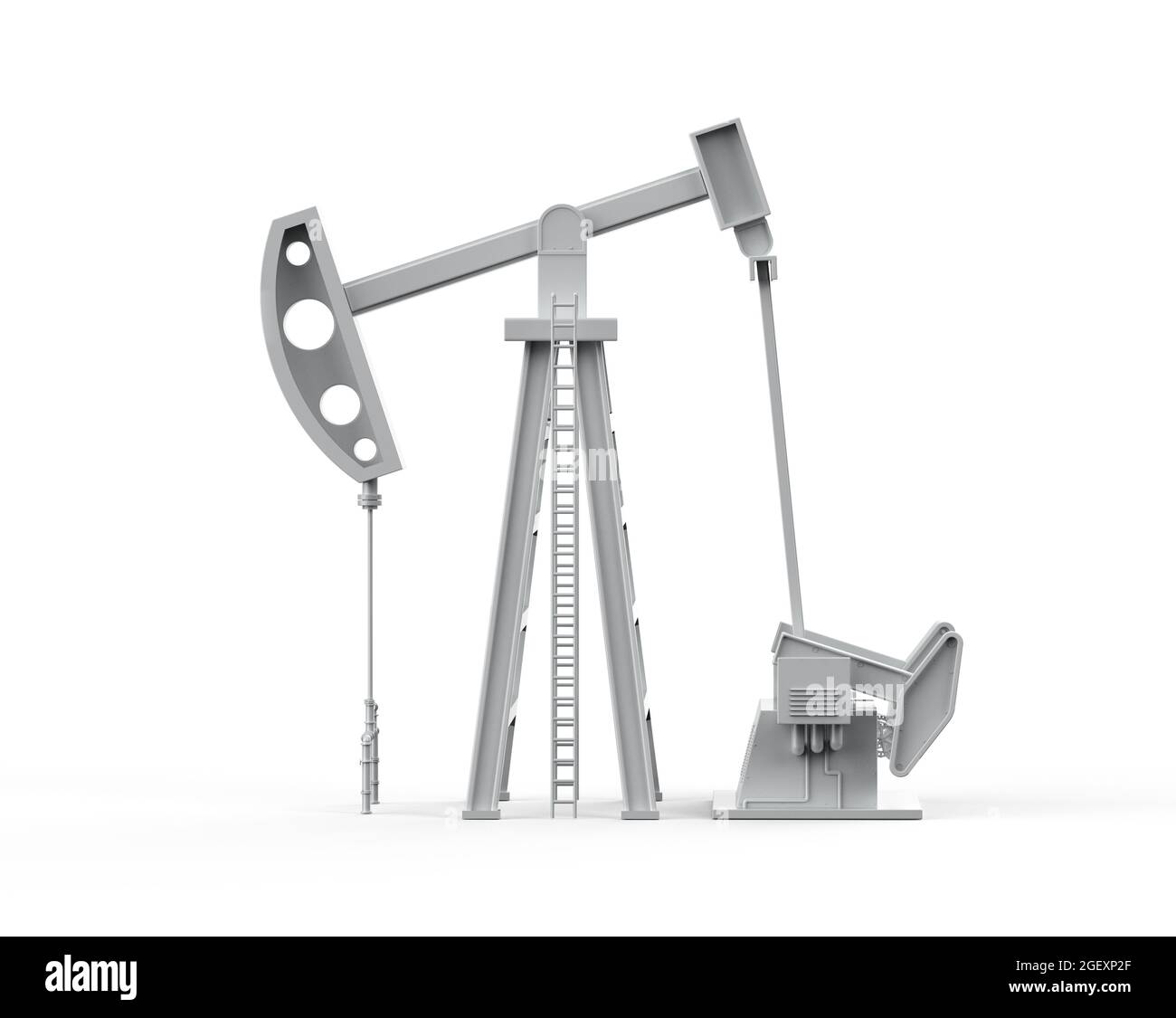 3d rendering crude oil pump or oil rig on white background Stock Photo ...