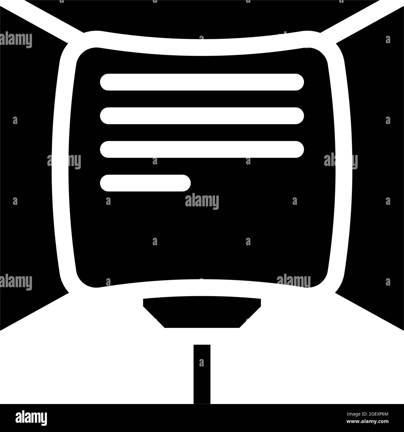 teleprompter electronic equipment glyph icon vector illustration Stock ...