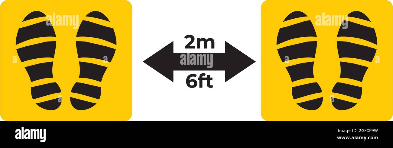 social distancing label logo design vector template Stock Vector Image ...