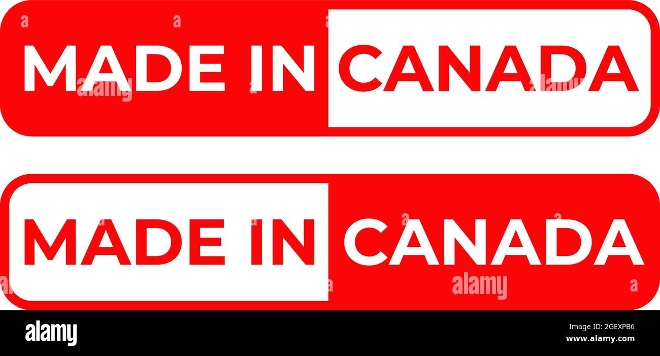 Label made in canada logo design vector template Stock Vector Image ...