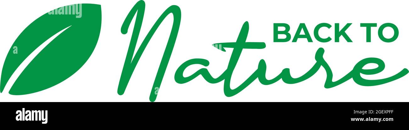 leaf back to nature logo design vector template Stock Vector Image ...