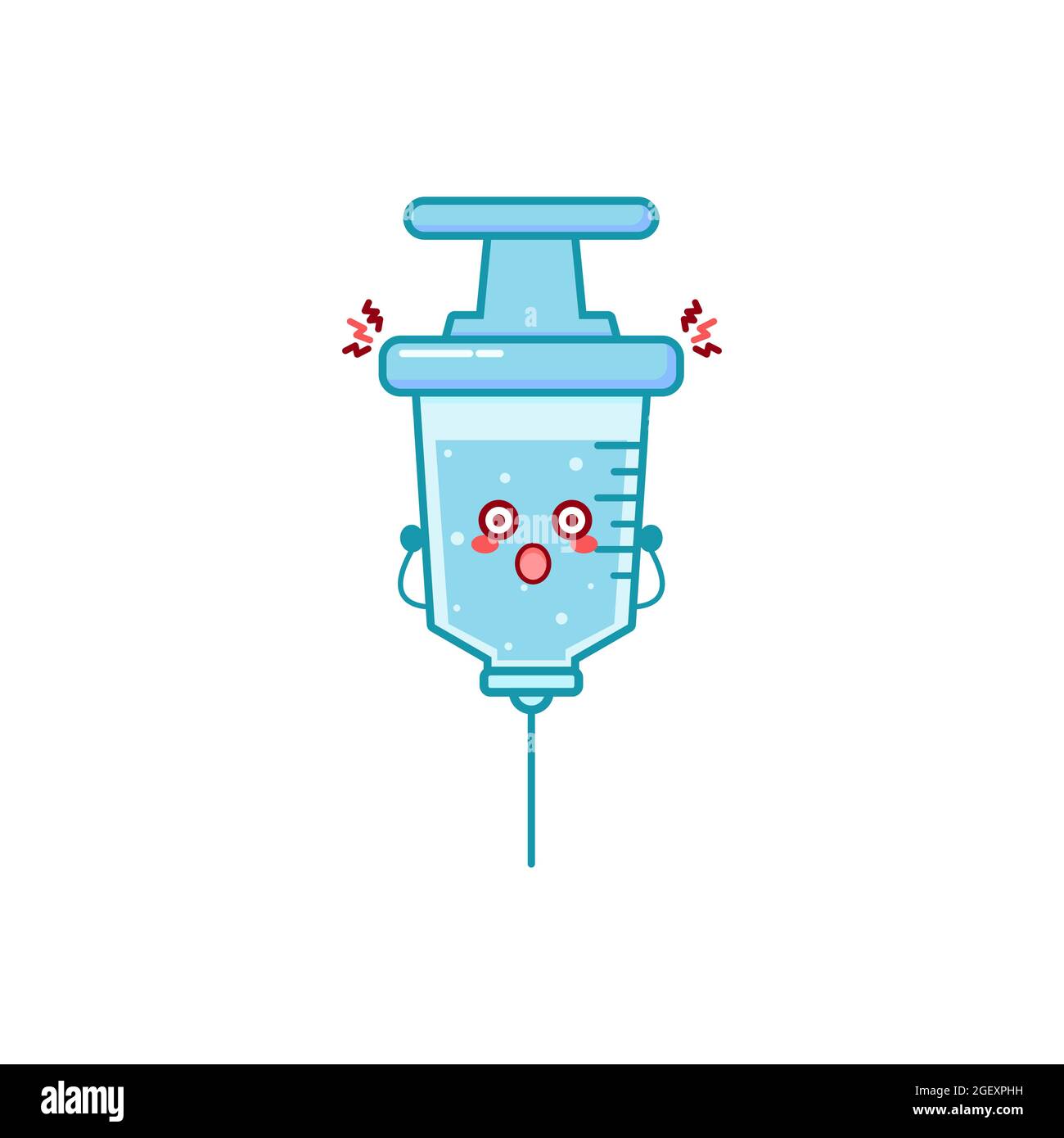 Cute syringe character illustration smile happy mascot logo kids play ...