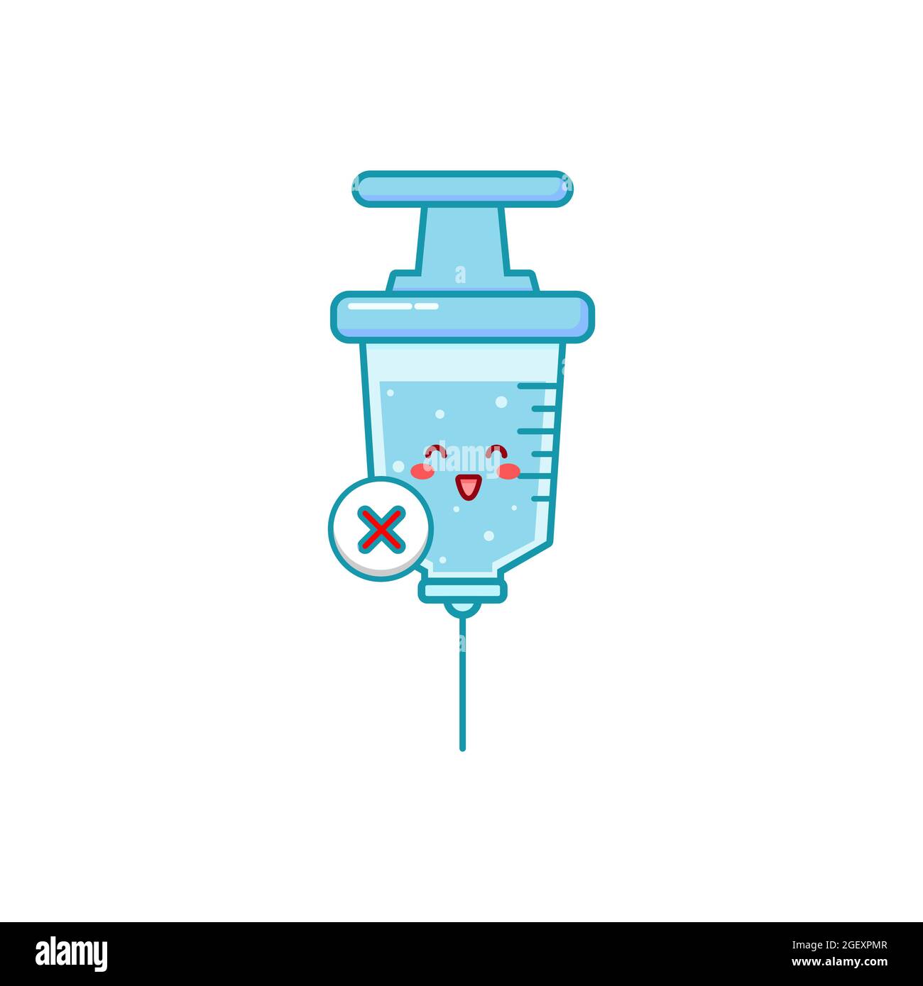 Cute syringe character illustration smile happy mascot logo kids play ...