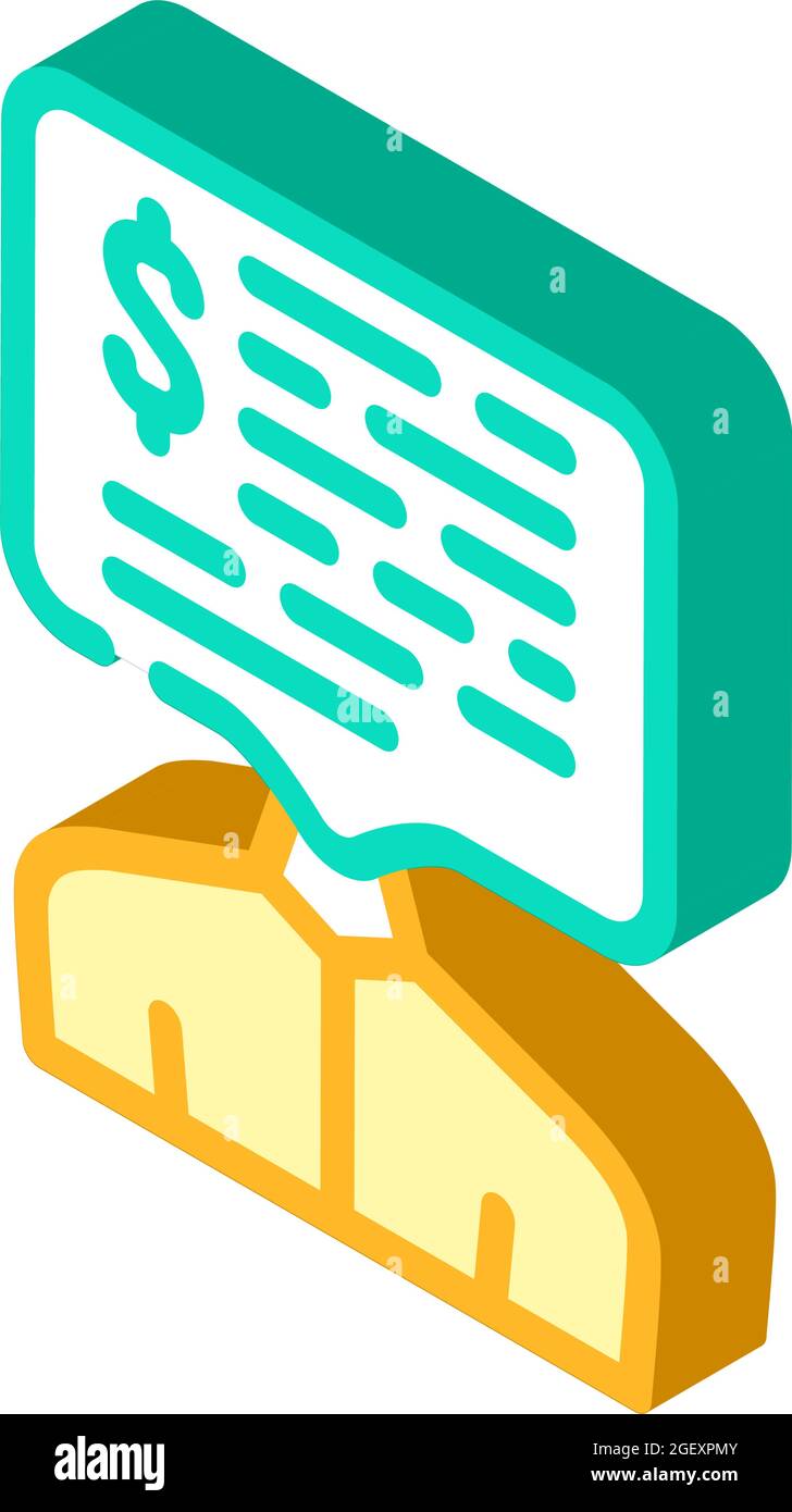 salary money talks isometric icon vector illustration Stock Vector ...