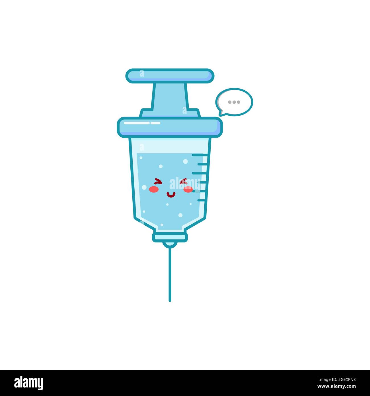 Cute syringe character illustration smile happy mascot logo kids play ...