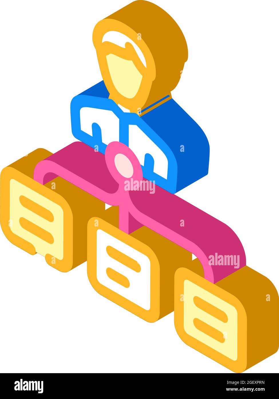task management isometric icon vector illustration Stock Vector Image ...