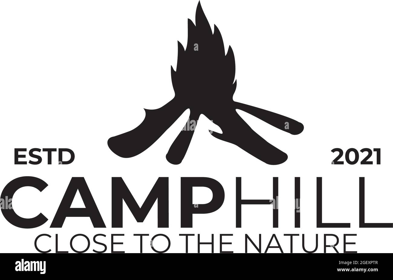 Drawing bonfire wood camping Stock Vector Images - Alamy