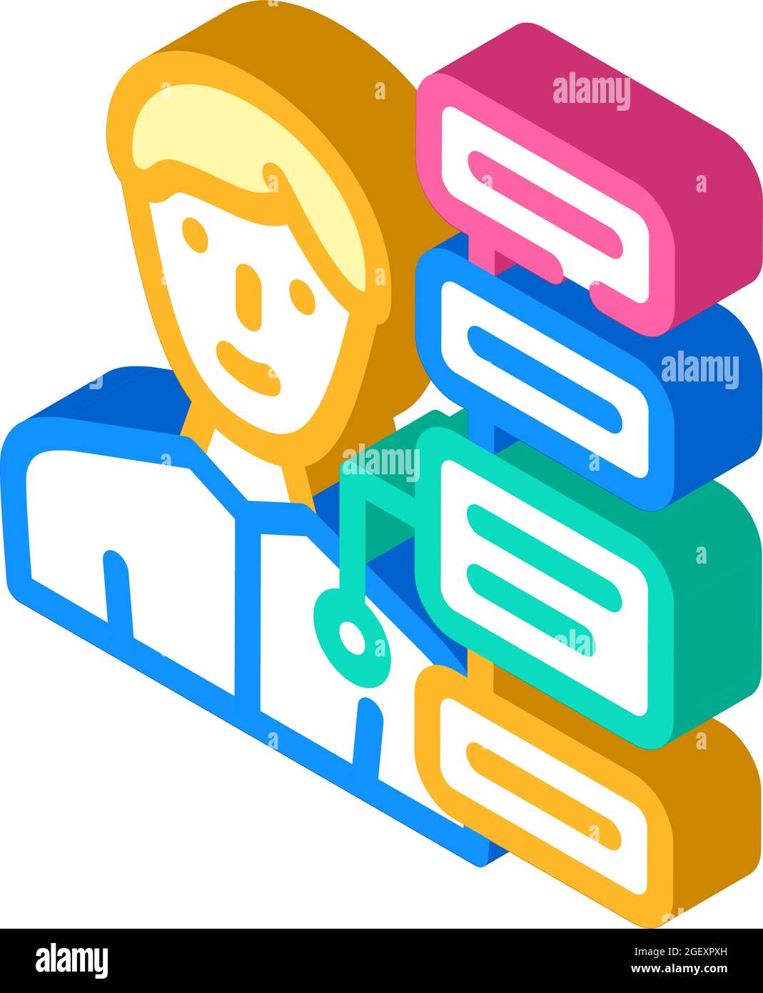 human qualities isometric icon vector illustration Stock Vector Image ...