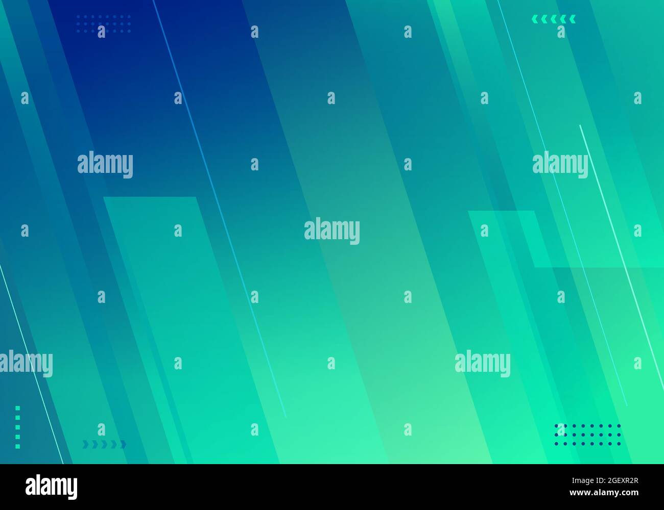 Abstract background blue and green gradient diagonal stripes with ...