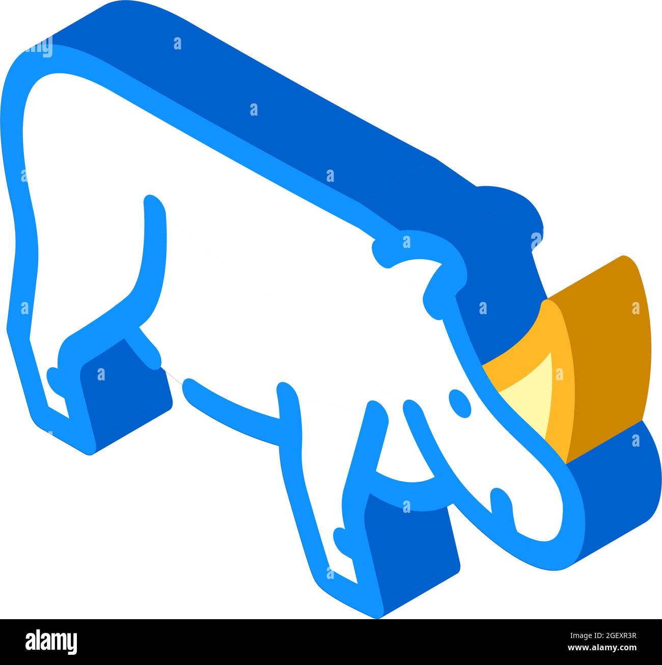 rhinoceros animal isometric icon vector illustration Stock Vector Image ...