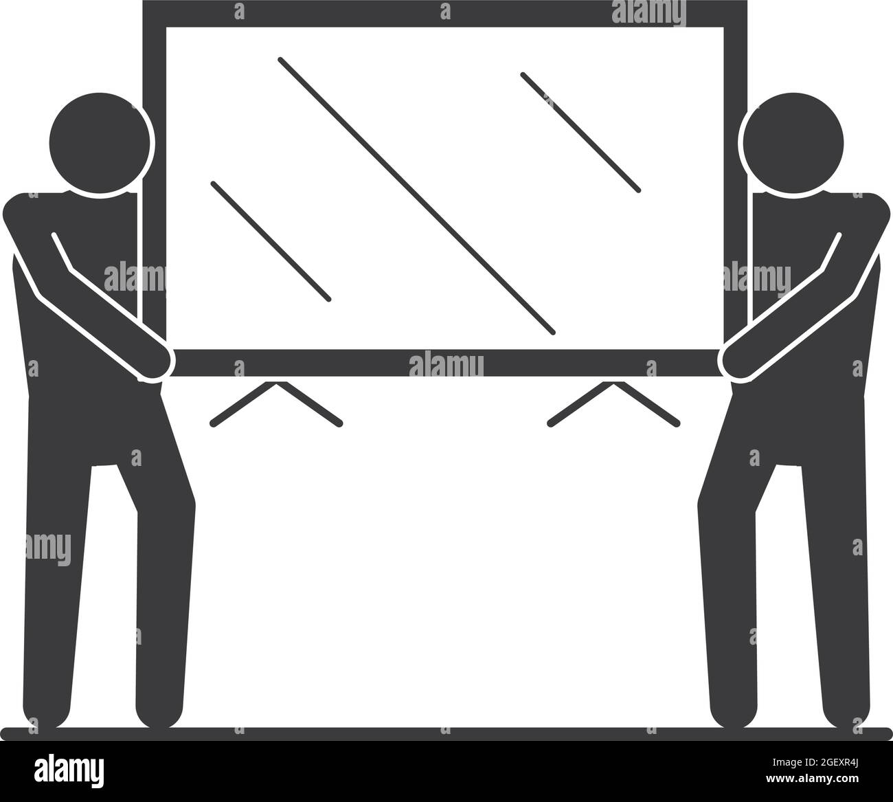 workers moving tv Stock Vector Image & Art - Alamy