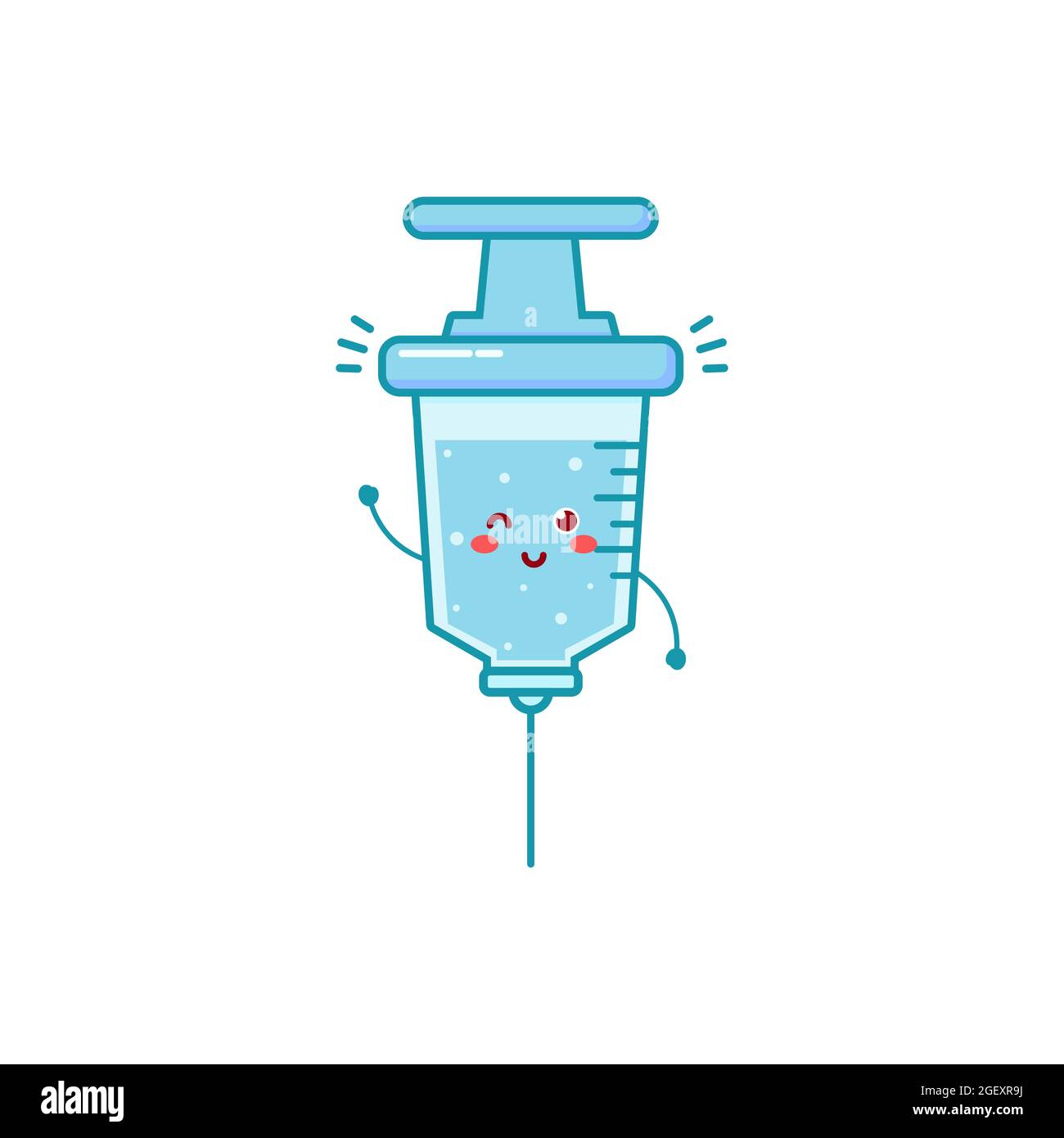 Cute syringe character illustration smile happy mascot logo kids play ...