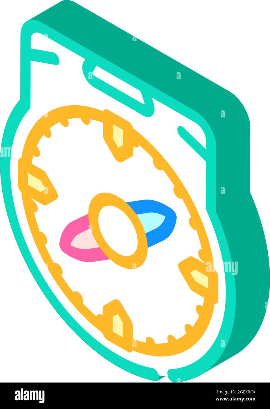 compass tool isometric icon vector illustration Stock Vector Image ...