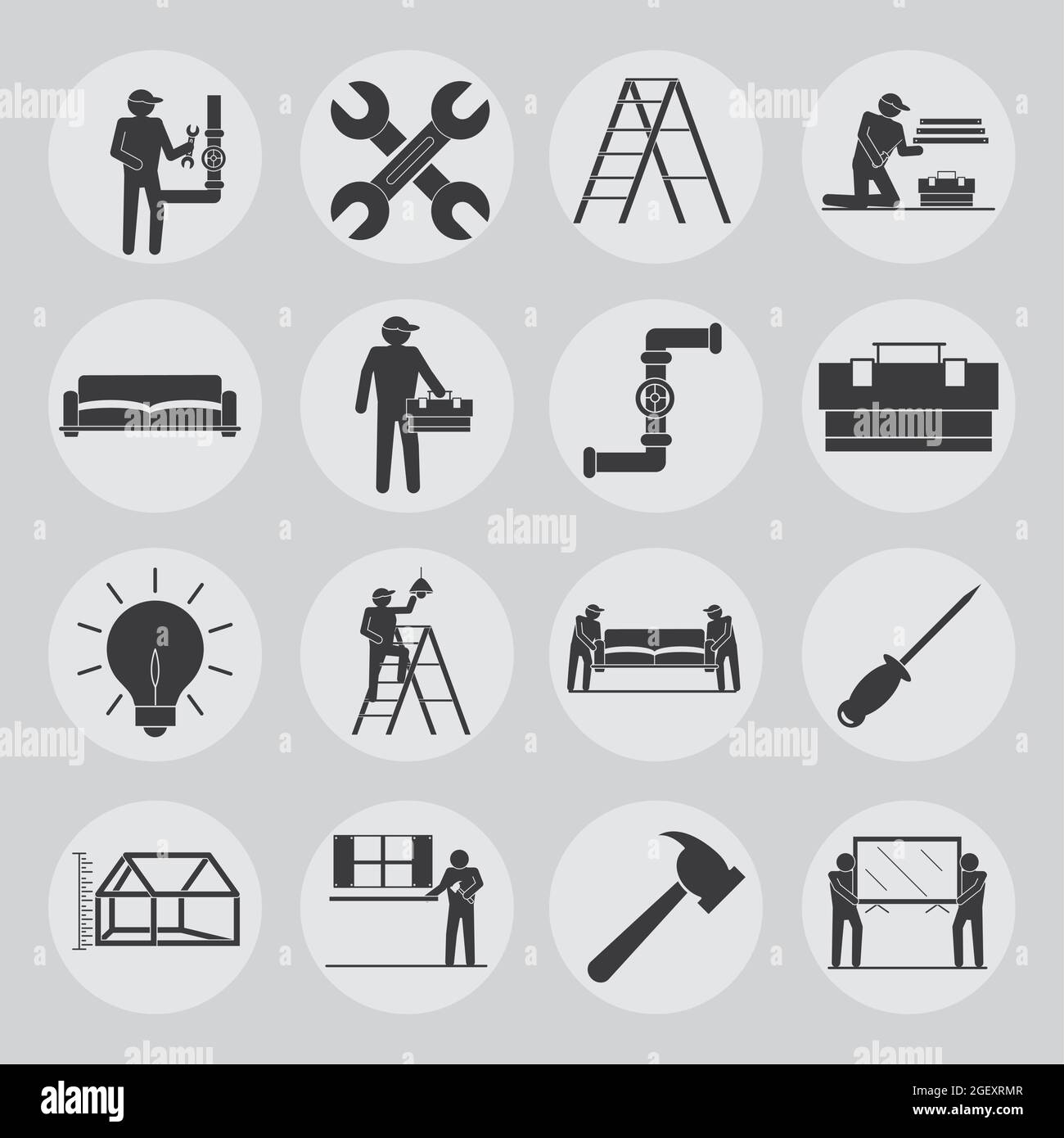 installing different tools Stock Vector Image & Art - Alamy