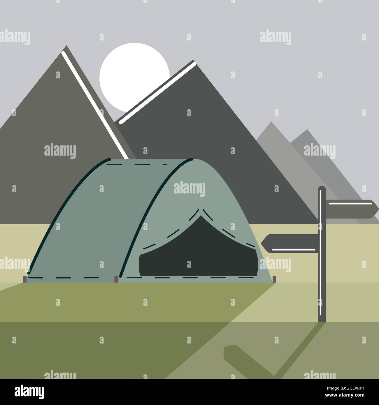 camping landscape and tents Stock Vector Image & Art - Alamy