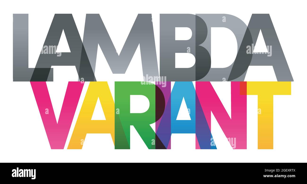 LAMBDA VARIANT Colored Vector banner. Corporate concept. Gradient Text ...