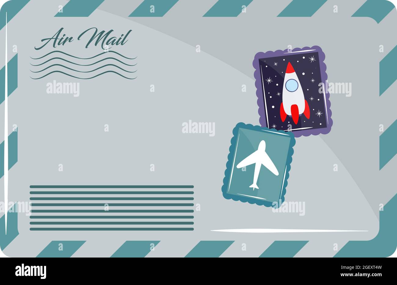 mail envelope postal sticker Stock Vector Image & Art - Alamy