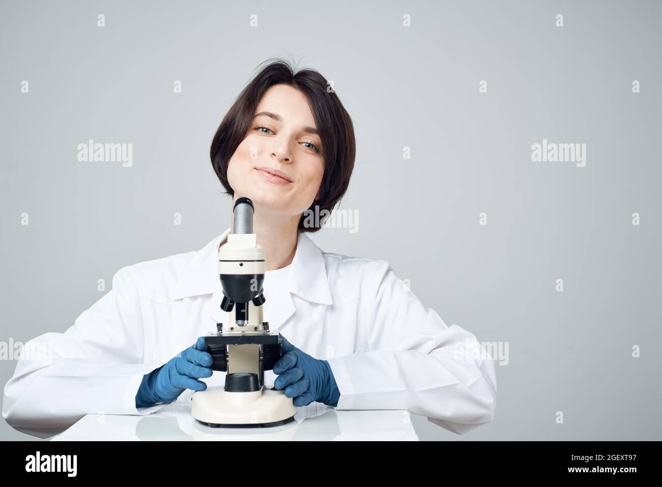 laboratory microscope science professionals research Stock Photo - Alamy
