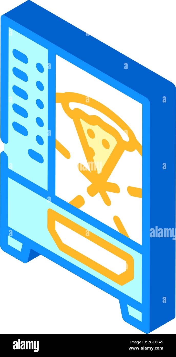 pizza vending machine isometric icon vector illustration Stock Vector ...