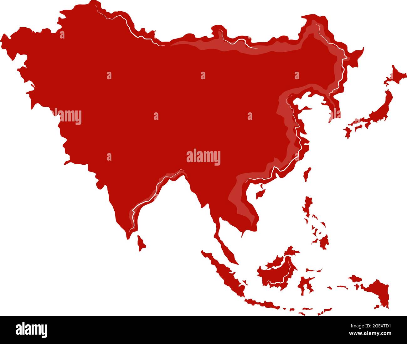 map asia continent Stock Vector Image & Art - Alamy