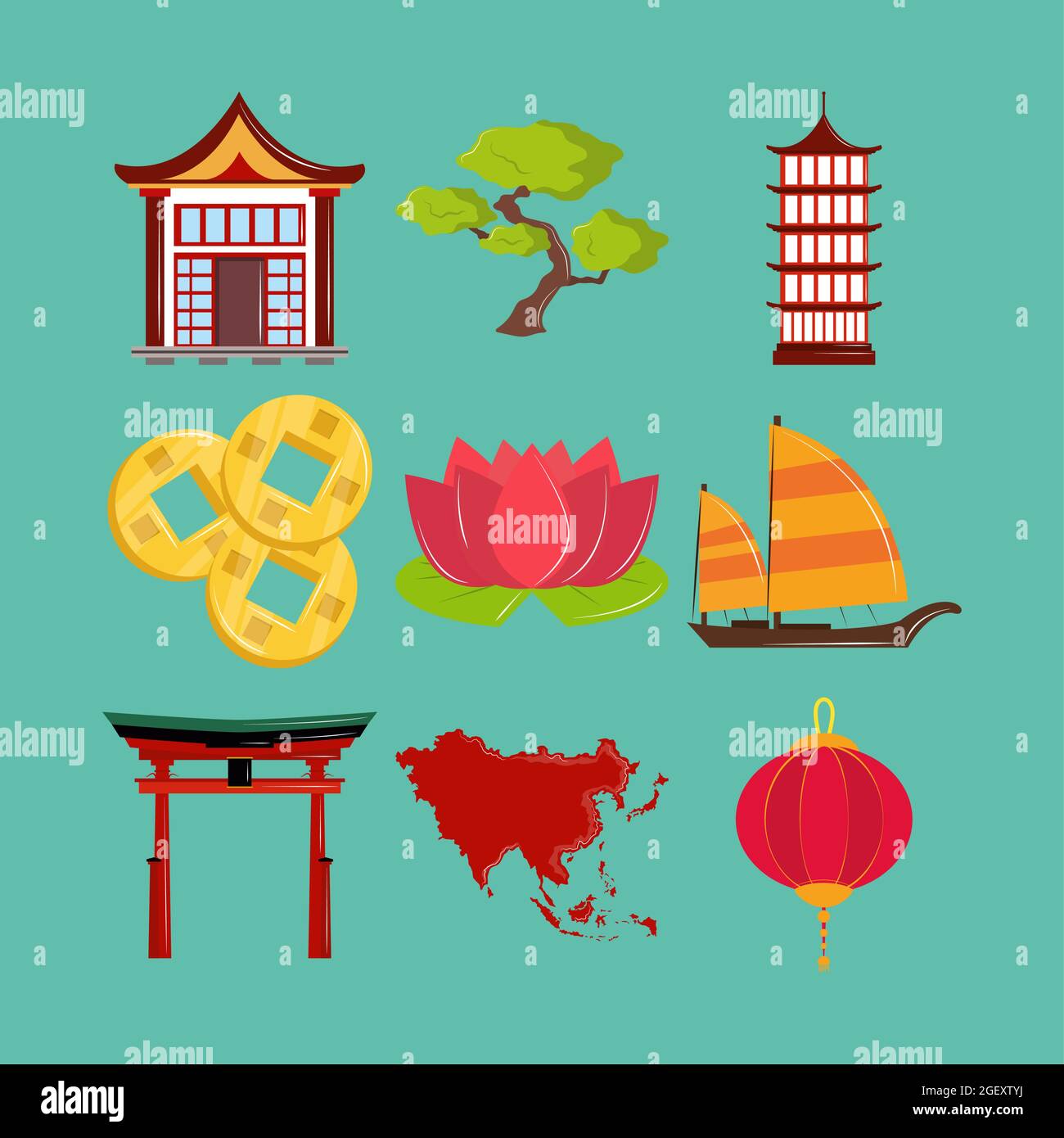 asian culture icon set Stock Vector Image & Art - Alamy